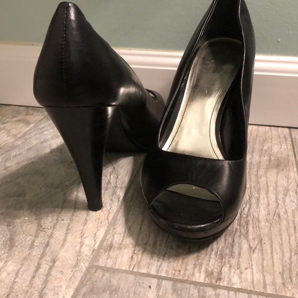 Style & Co. | Shoes | Style And Co Black Stacked Peep Toe Pumps | Poshmark